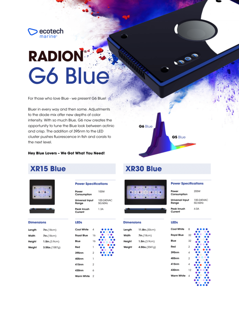 Ecotech Radion XR15 Pro G6 LED Light | Fast Delivery Abyss Aquatics UK