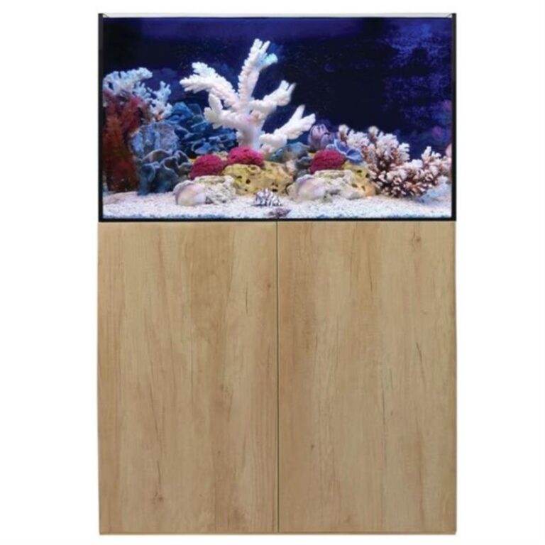 Aqua One ReefSys 255 Natural Nebraska Oak Aquarium and Cabinet Abyss ...